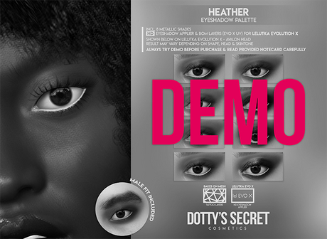 Second Life Marketplace - Dotty's Secret - Heather - Eyeshadow Palette ...